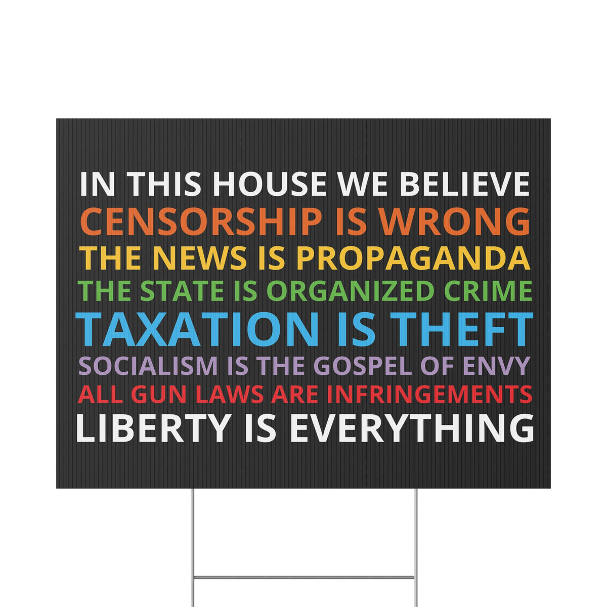 In This House Yard Sign – Agora Threads